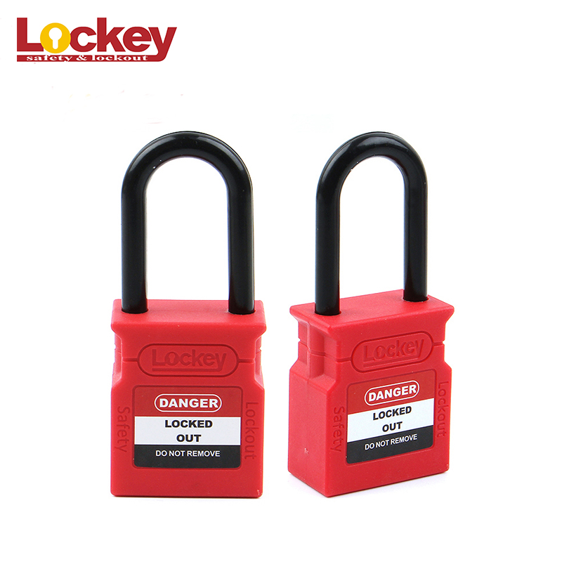 China Good Quality Safety Padlock - 38mm Nylon Shackle Safety Padlock ...